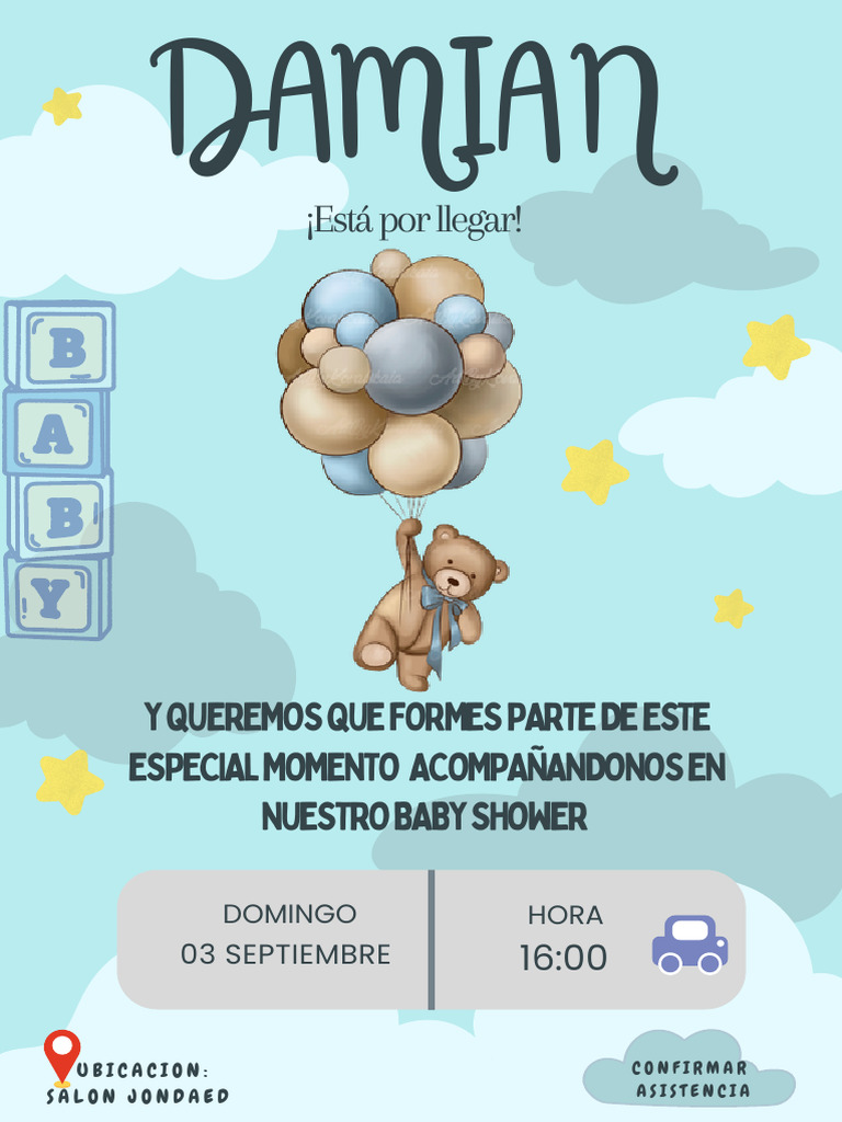 Invitacion Baby Shower Damian | PDF