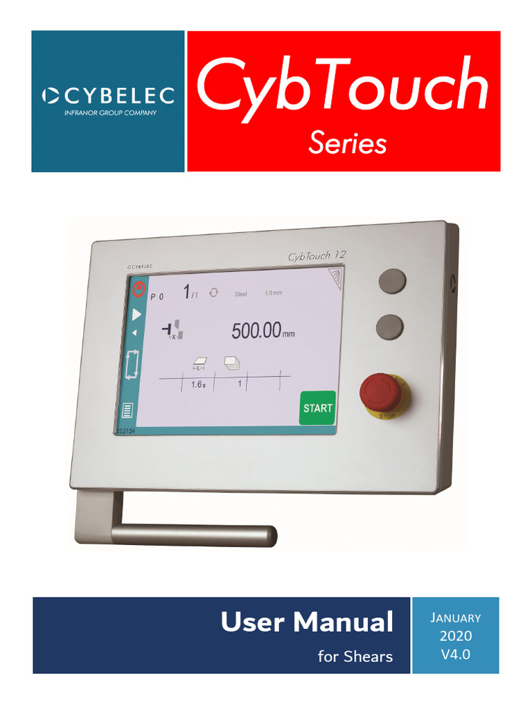 Cybtouch Series | PDF | Menu (Computing) | Sheet Metal