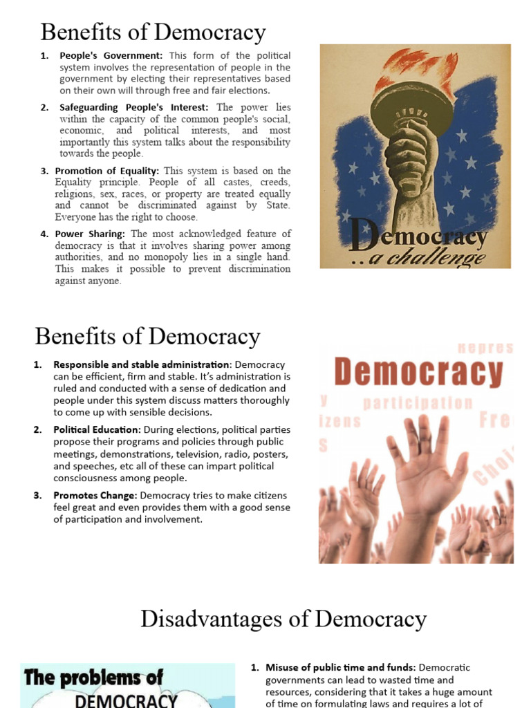 Benefits of Democracy | PDF | Democracy | Political Ideologies