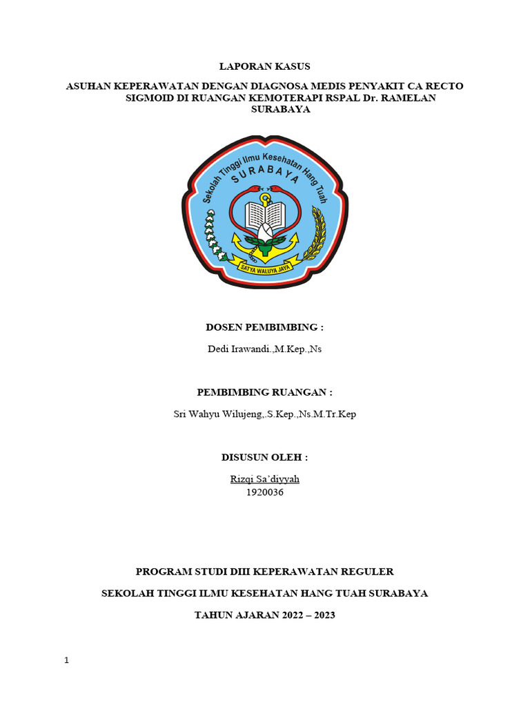 LK CA Recto Sigmoid - RS | PDF