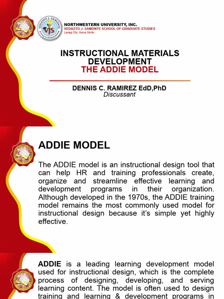 Instructional Materials Development: The Addie Model | PDF ...