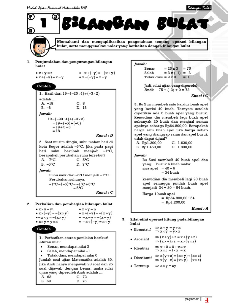 Bilangan Bulat | PDF