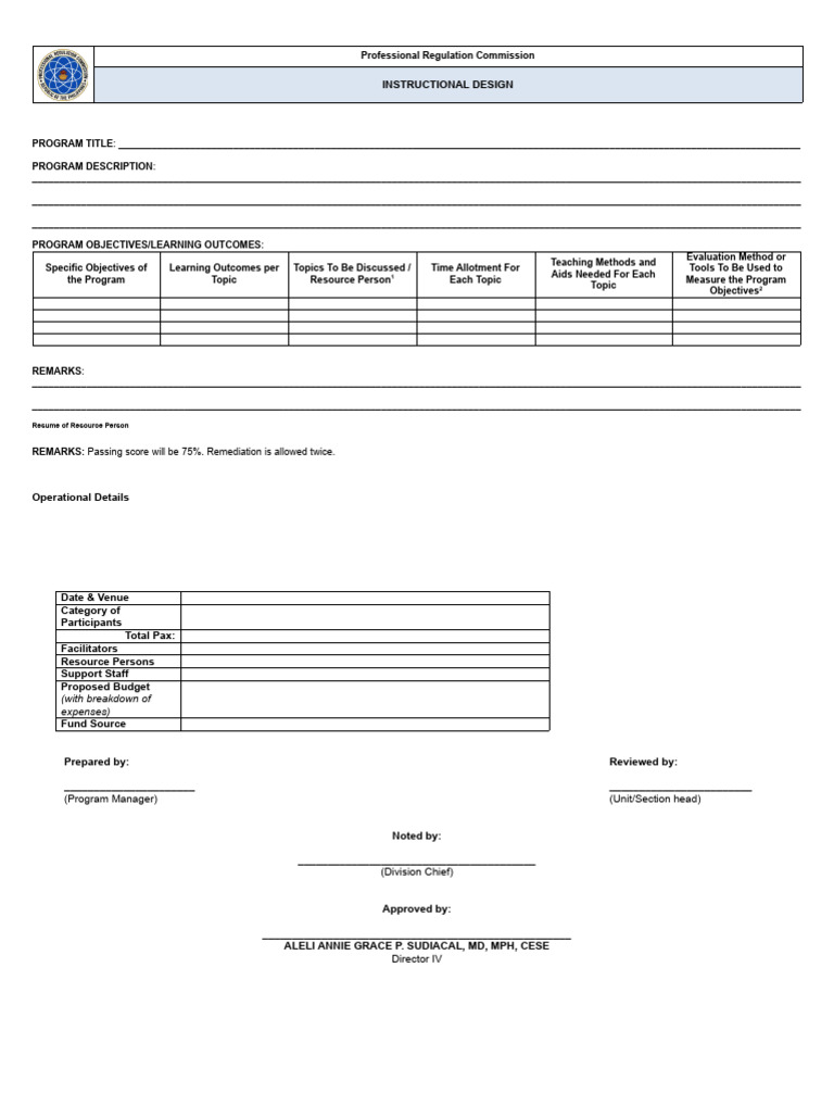 Template Ld For Cpd Application Pdf Learning Education Theory