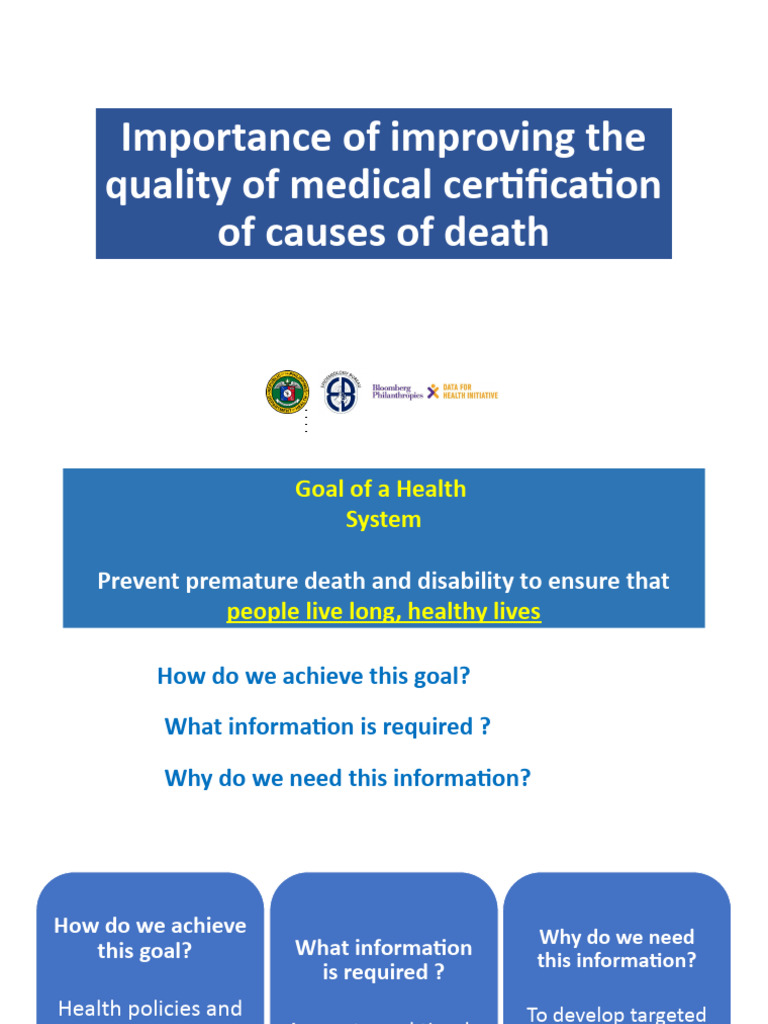 Rollout Session 1 - Importance of Improving MCCOD | PDF | Health Care ...
