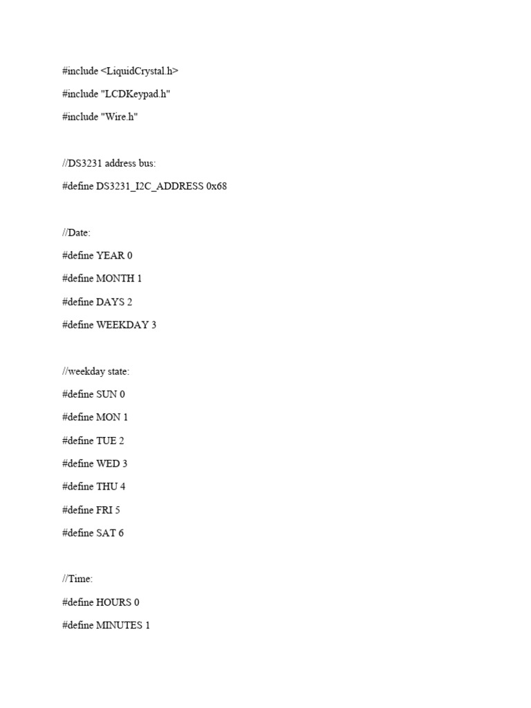 code tham khảo đồng hồ RTCds3231 | PDF | Cursor (User Interface) | Computer Hardware