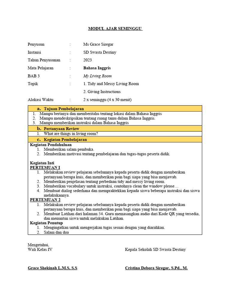 MODUL AJAR Kelas 4 | PDF | Karier & Perkembangan | Seni & Disiplin Bahasa