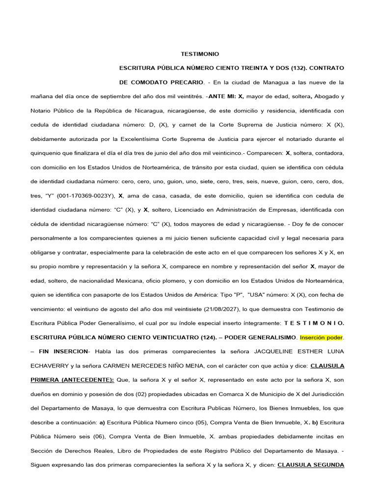 Comodato Precario | PDF | Propiedad