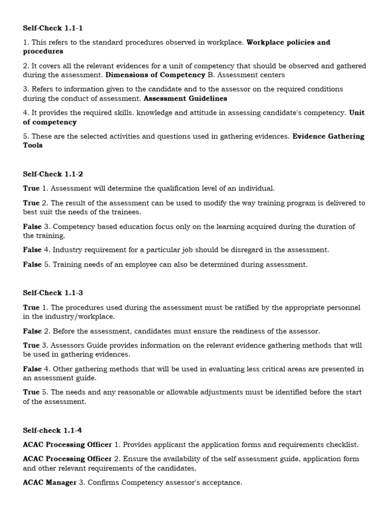 Self Check | PDF | Evidence | Cognitive Science