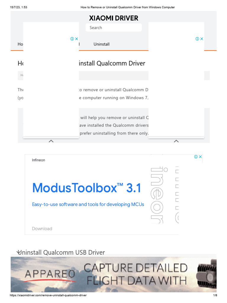 How To Remove or Uninstall Qualcomm Driver From Windows Computer | PDF ...