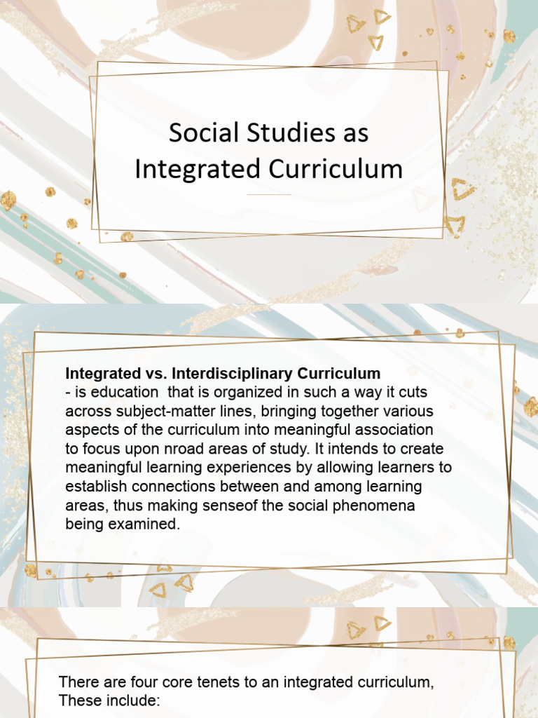 Social Studies As Integrated Curriculum | PDF | Curriculum | Project ...