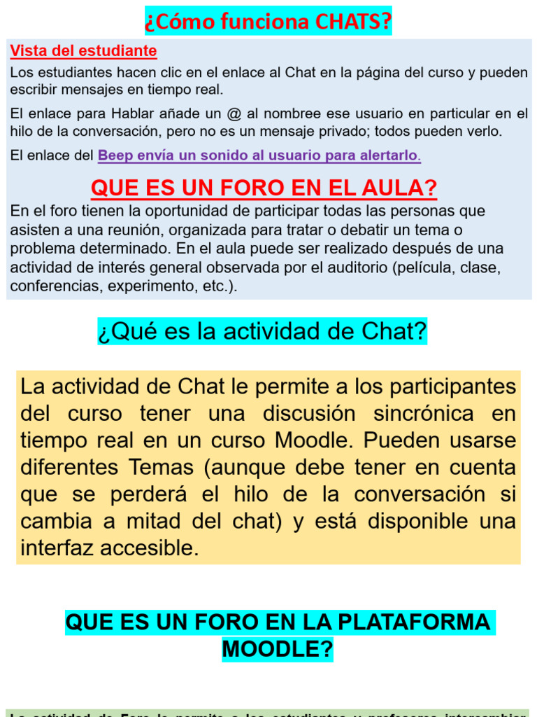 Chats, Foro y Videoconferencias | PDF | Foro de Internet | Chat en linea