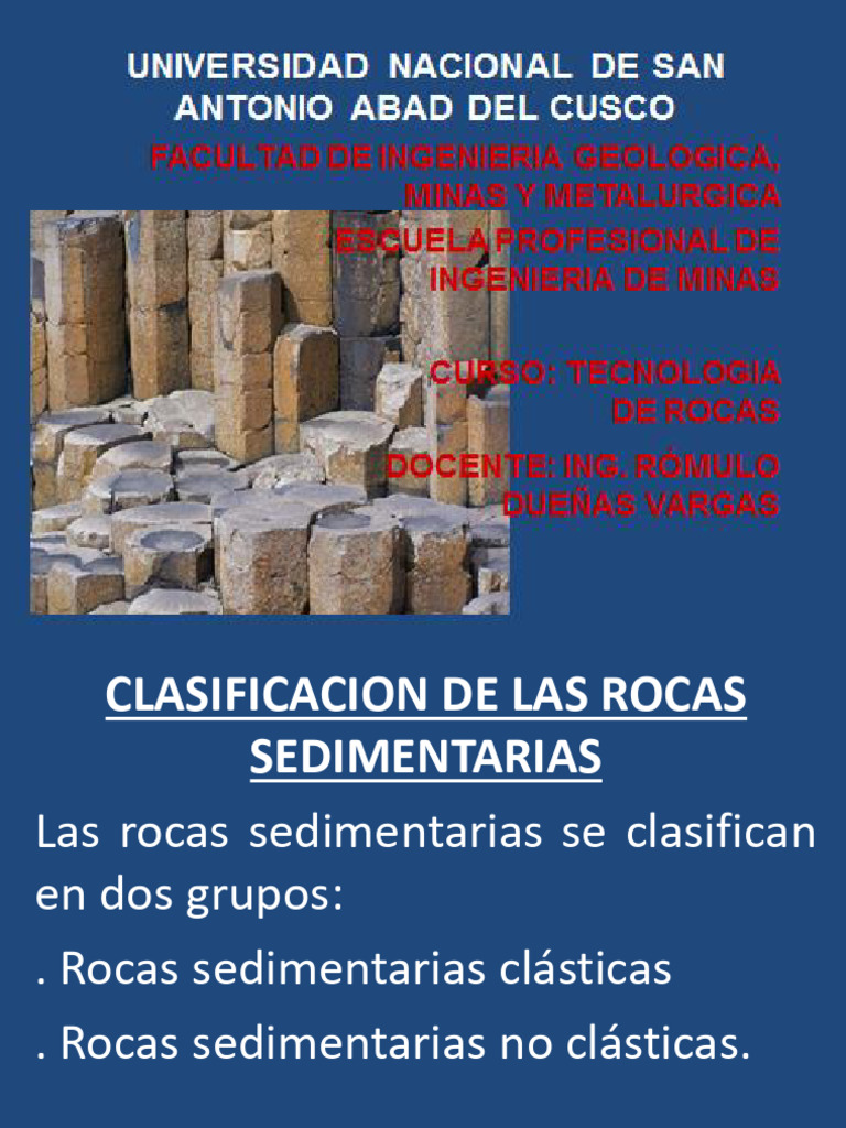 Clasificación de Rocas Sedimentarias | PDF | Roca clástica | Procesos ...