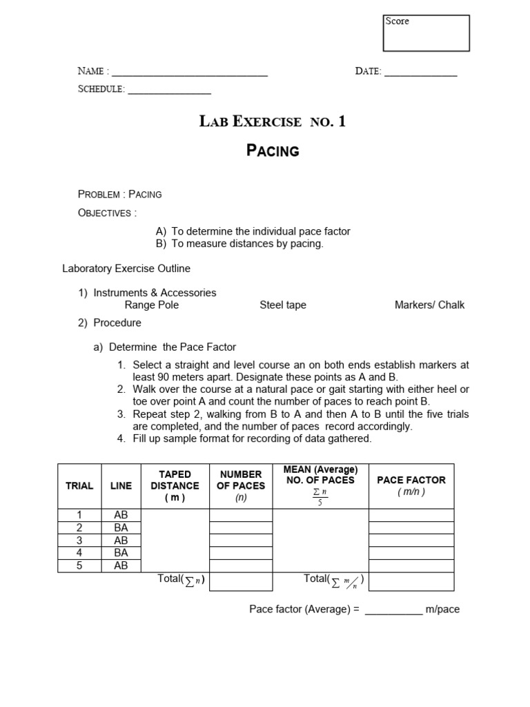 Survey Lab 01 Pacing | PDF | Horse Gait | Science