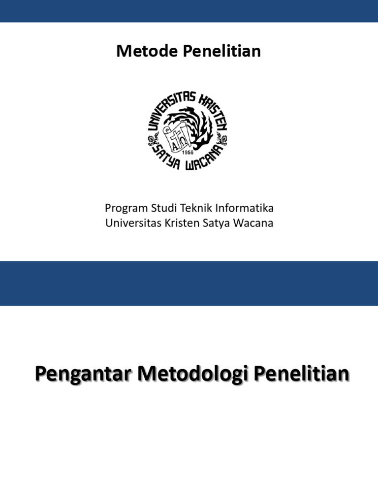 Metodologi Penelitian TI | PDF | Karier & Perkembangan