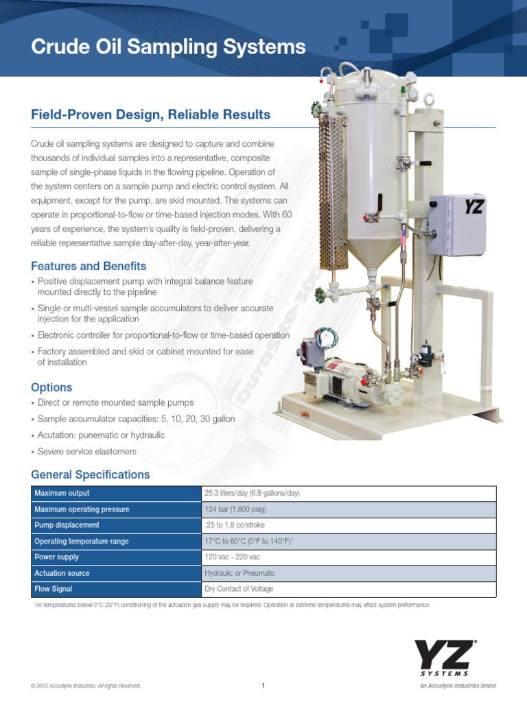 YZ-Systems - Crude Oil Sampling System - Datasheet - HiRes | PDF ...