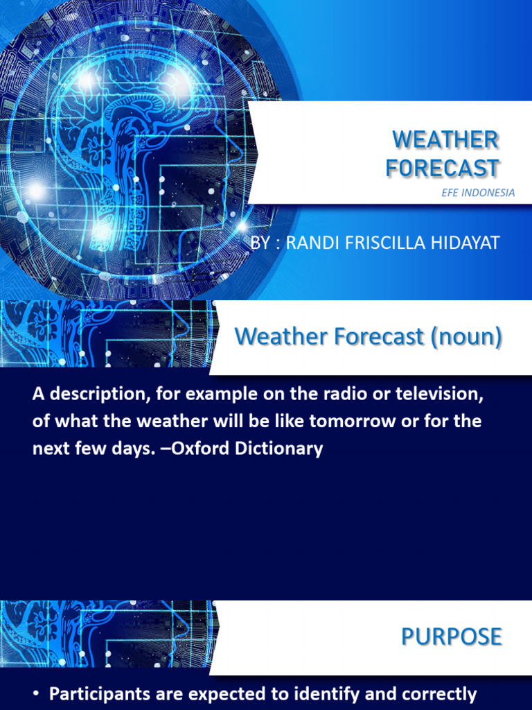(Revised) Weather Forecast | PDF | Weather | Vocabulary