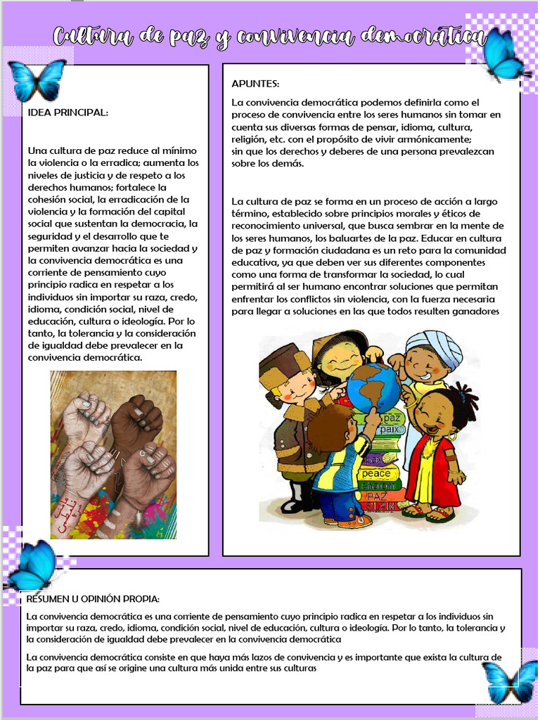 Cultura de Paz y Convivencia Democrática | PDF