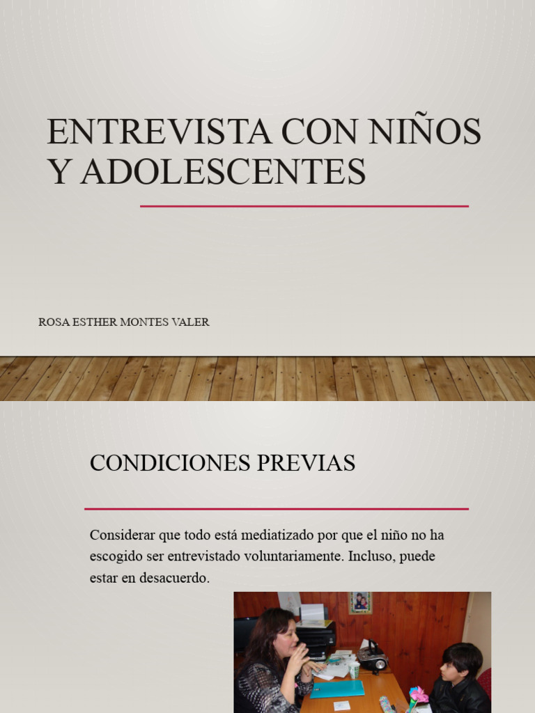 Entrevista Con Niños y Adolescentes | PDF