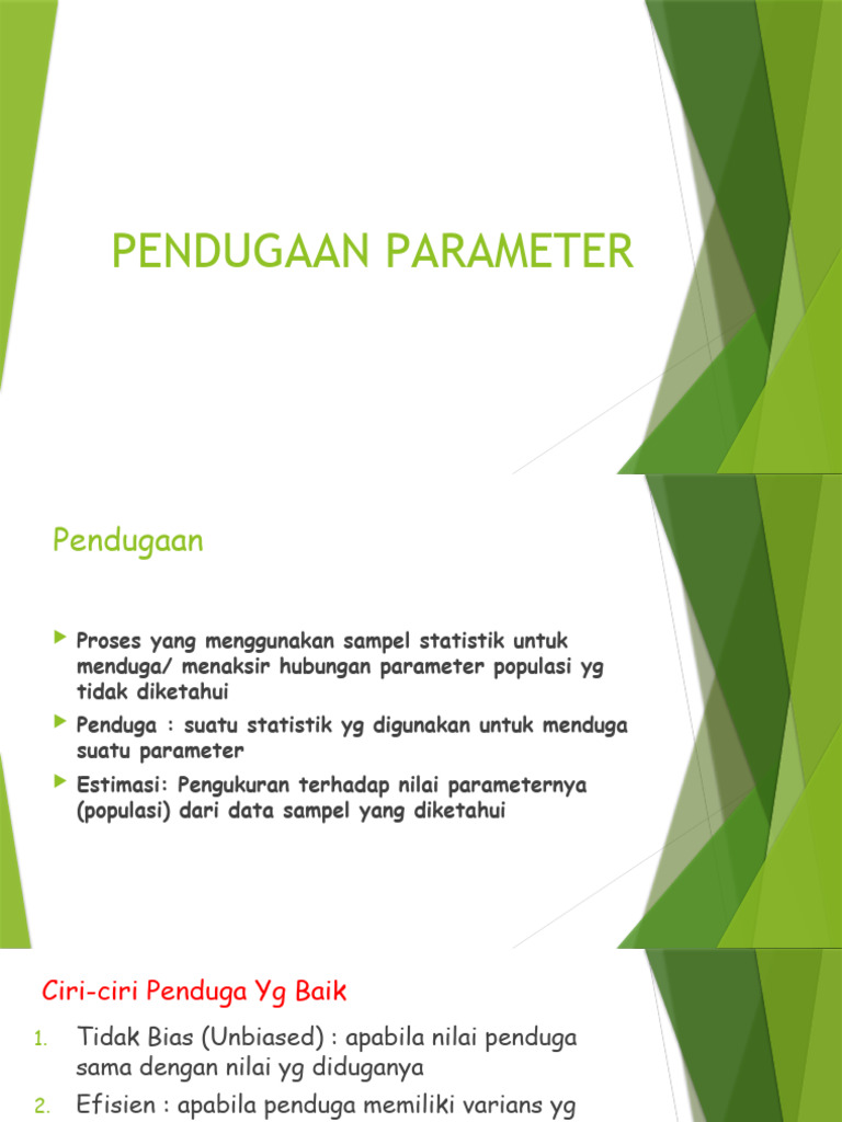Pendugaan Parameter 1 | PDF