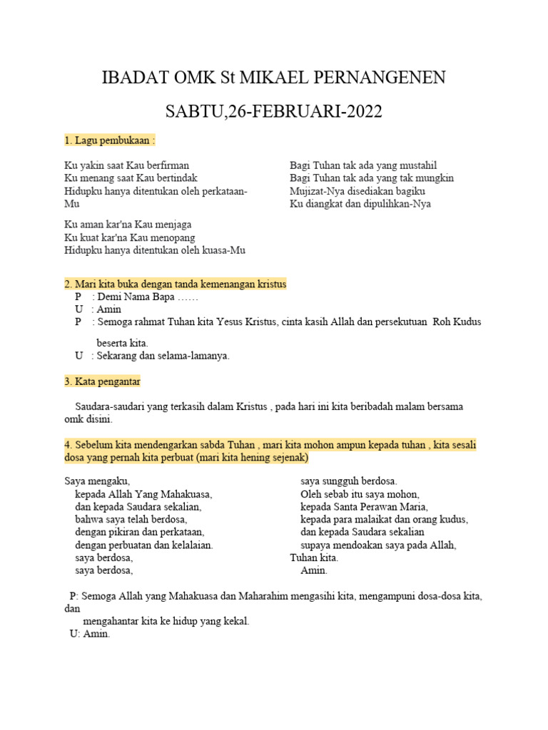 Ibadat Omk 26-02-2022 | PDF