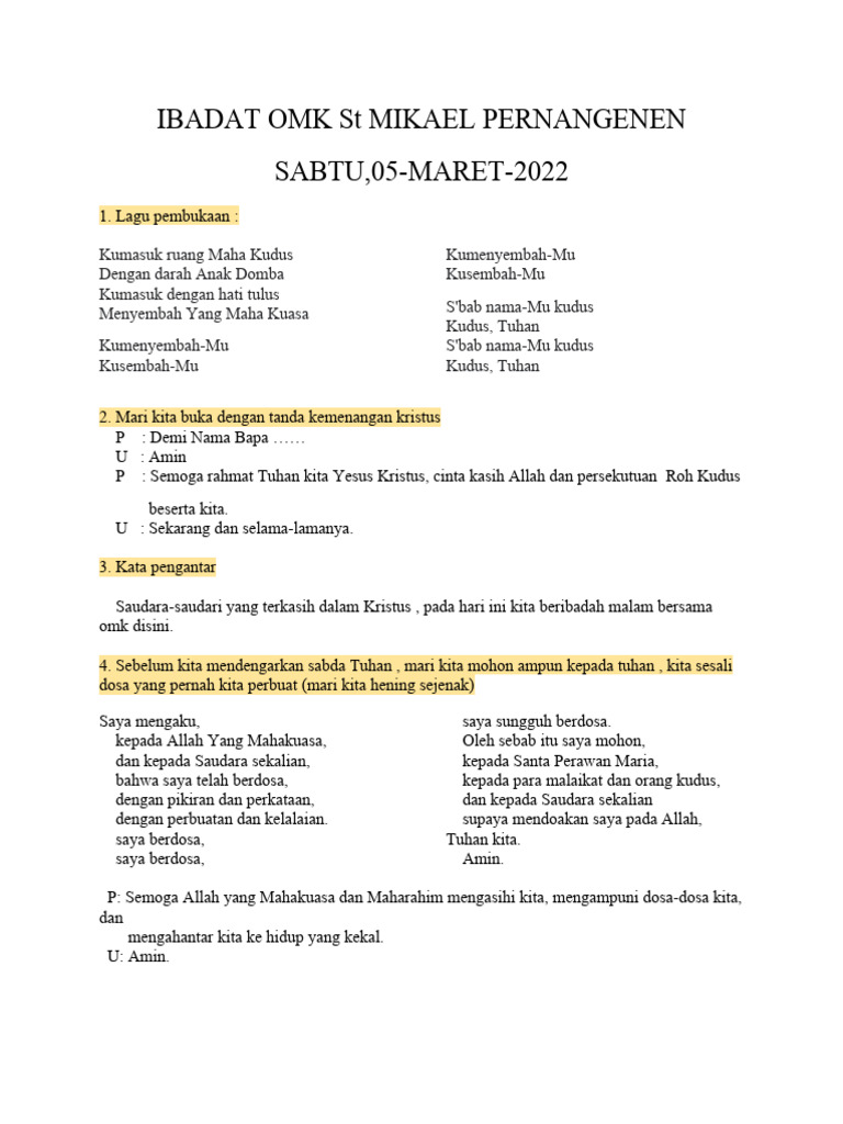 Ibadat Omk 05-03-2022 | PDF