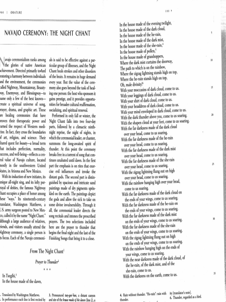 Navajo Night Chant | PDF