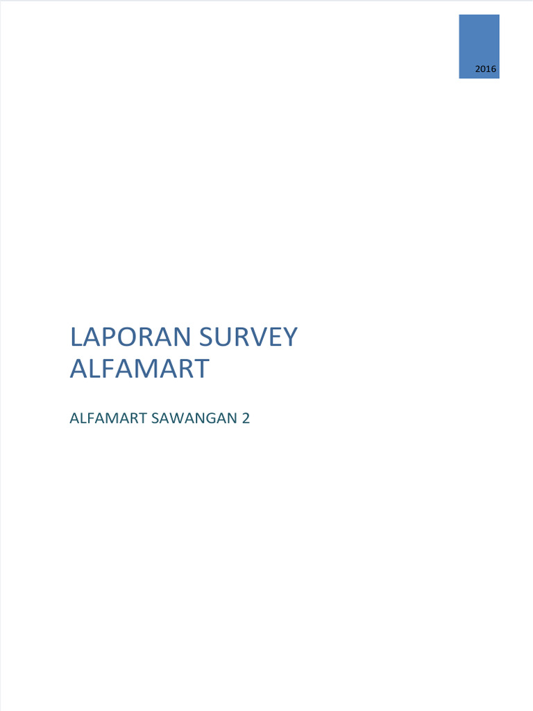 Pdfslide - Tips - Contoh Laporan Survey Alfamart | PDF