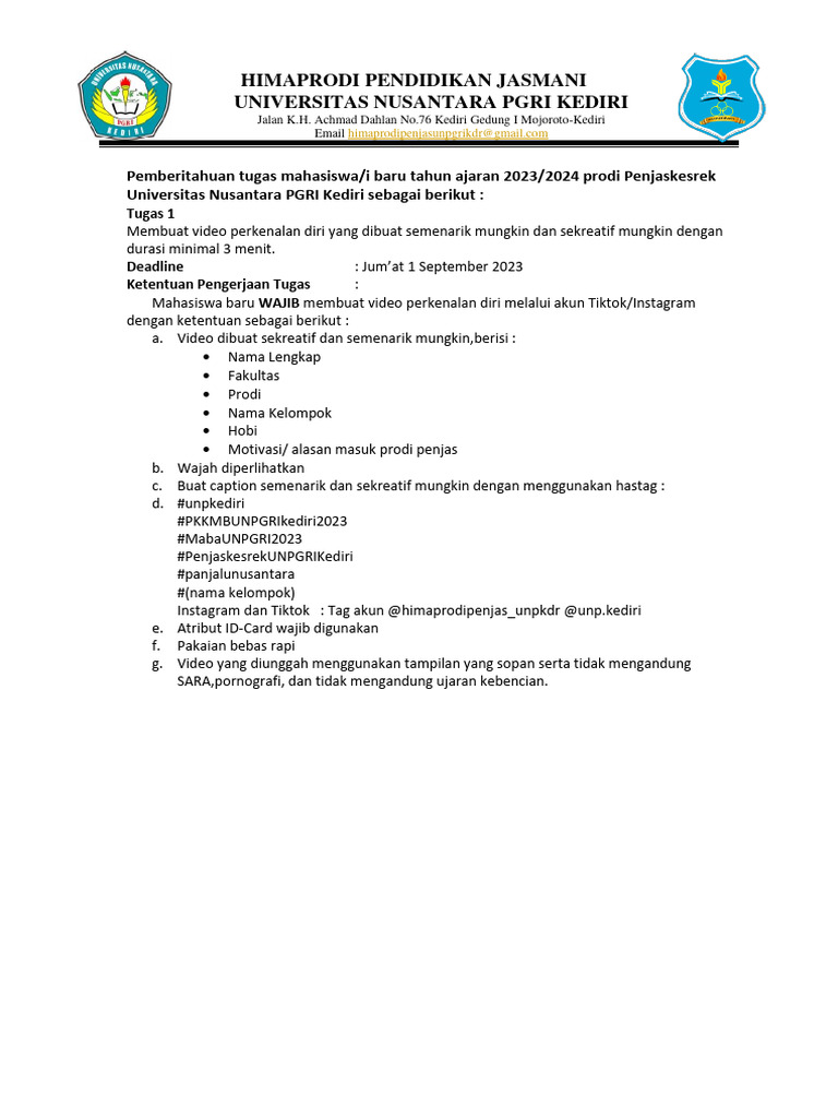 Ketentuan PKKMB Prodi | PDF | Ilmu Sosial