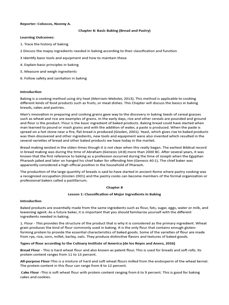 TLE Report ..Baking | PDF | Flour | Breads