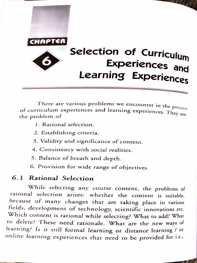 Development of Curriculum | PDF | Experience | Curriculum