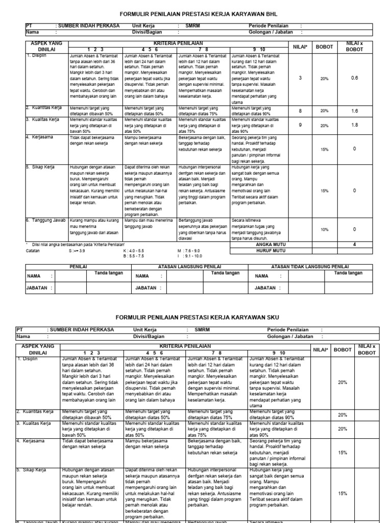 Form PPK Sku 2023 | PDF