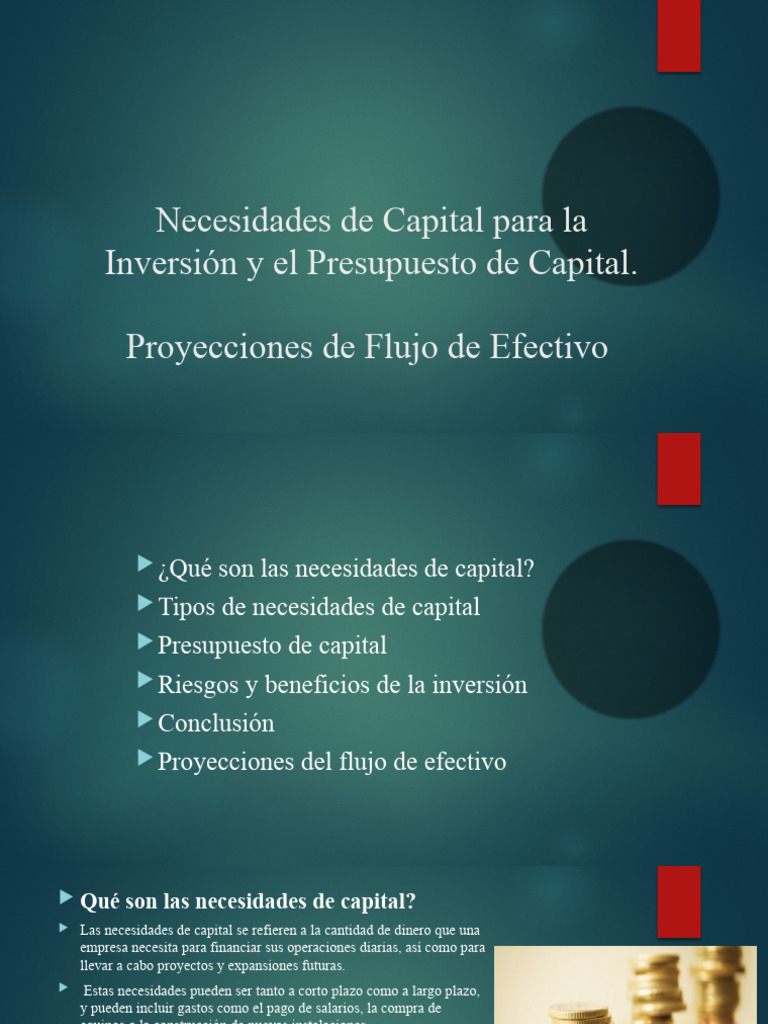Necesidades de Capital | PDF | Presupuesto | Inversiones