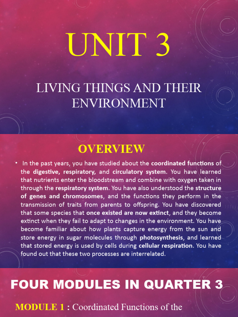 Sci 10 Unit 3 Mod 1 (Lecture) | PDF | Nervous System | Hormone