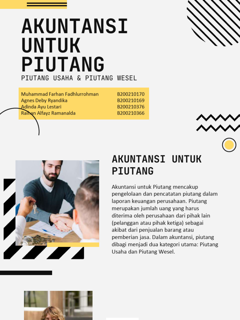 Akuntansi Piutang Usaha & Wesel | PDF