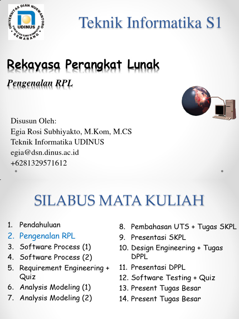 Pengenalan RPL - Rekayasa Perangkat Lunak - Teknik Informatika S1 | PDF ...