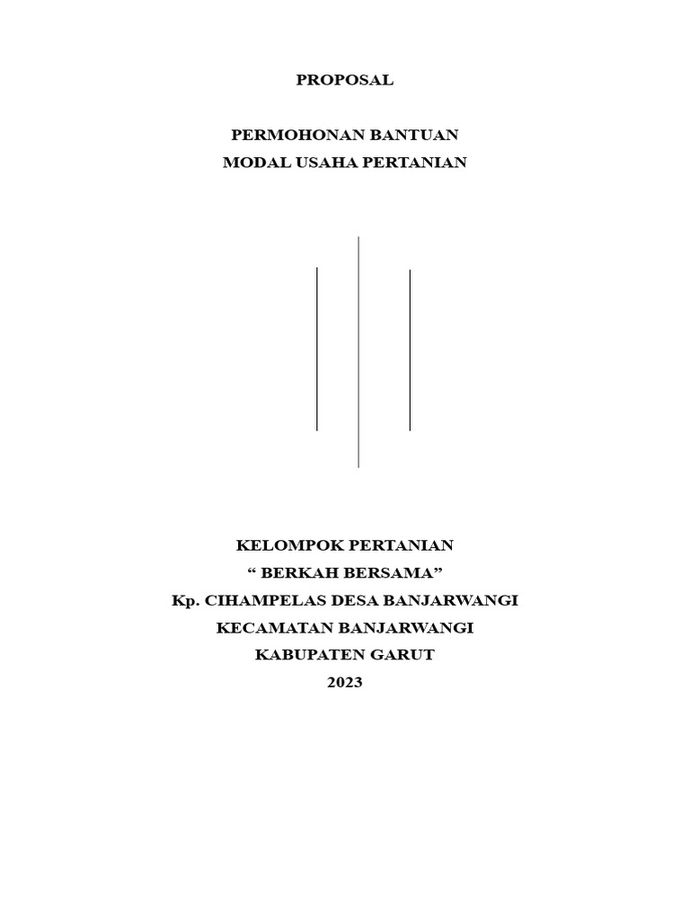 Proposal Usaha Pertanian 2345 | PDF