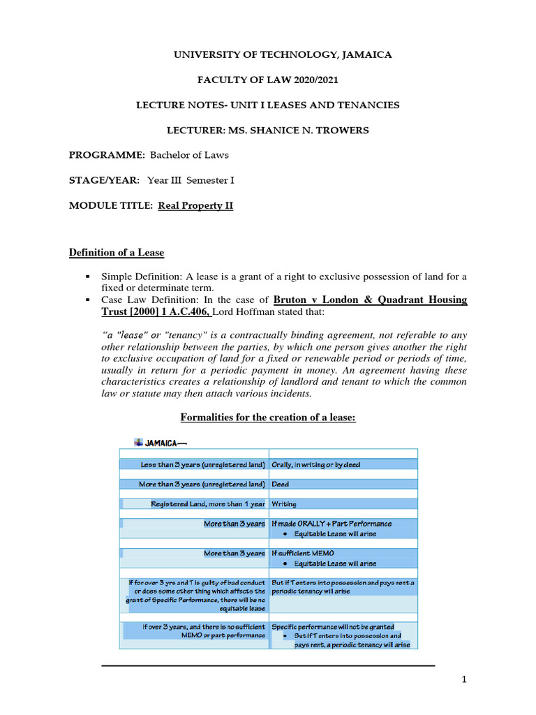 Leases and Licenses | PDF | Lease | Leasehold Estate
