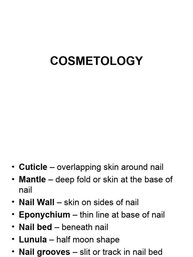 COSMETOLOGY | PDF | Hair | Nail (Anatomy)