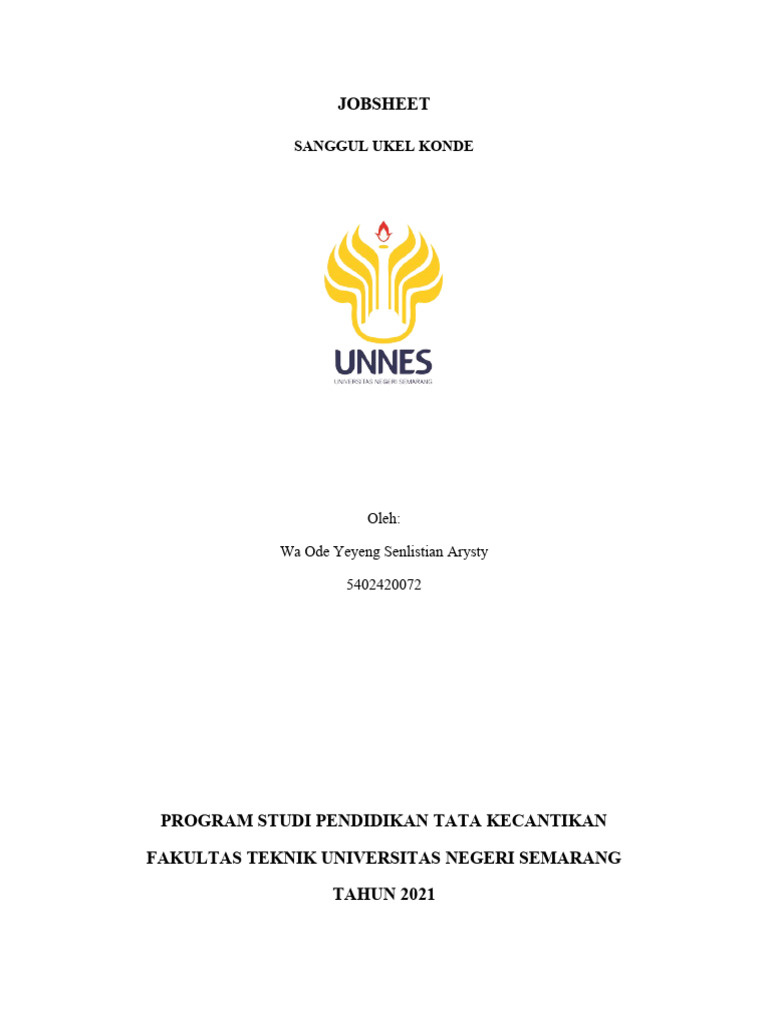 Jobsheet Ukel Konde | PDF