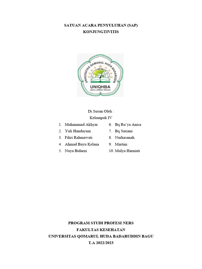 SAP KONJUNGTIVITIS KLP 4 | PDF