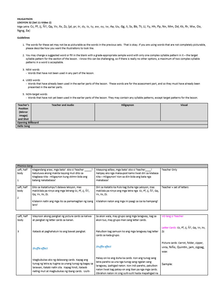 BRP Hiligaynon Script S11-L32 | PDF