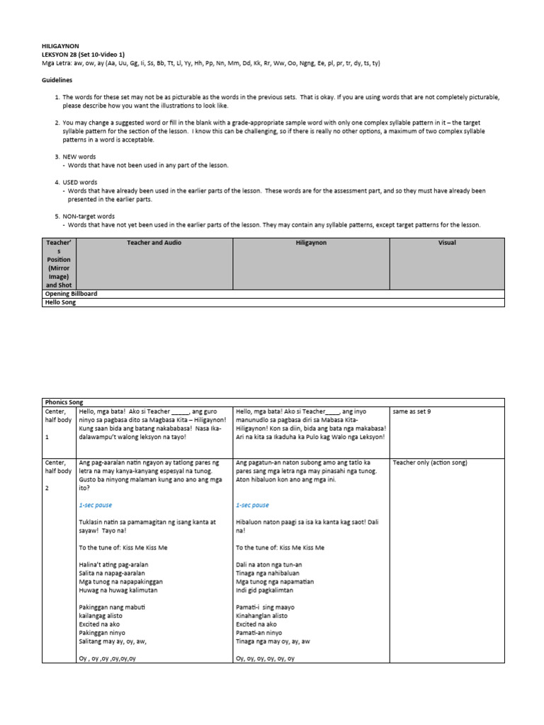 BRP Hiligaynon Script S10-L28 | PDF