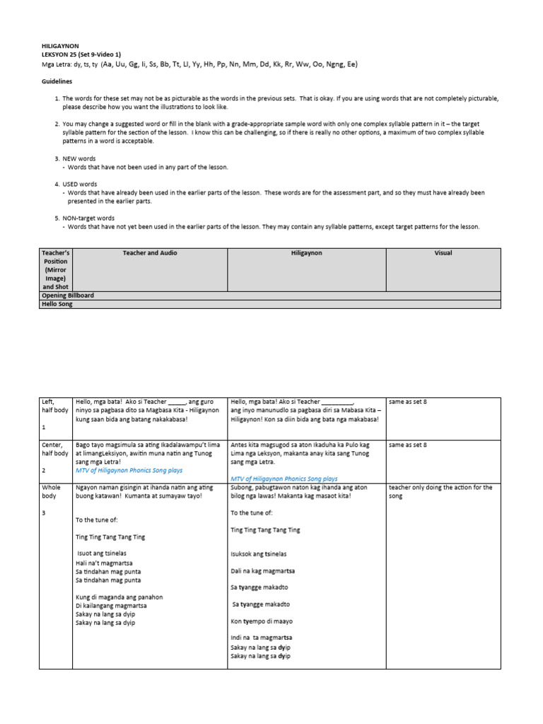 BRP Hiligaynon Script S9-L25 With VG | PDF