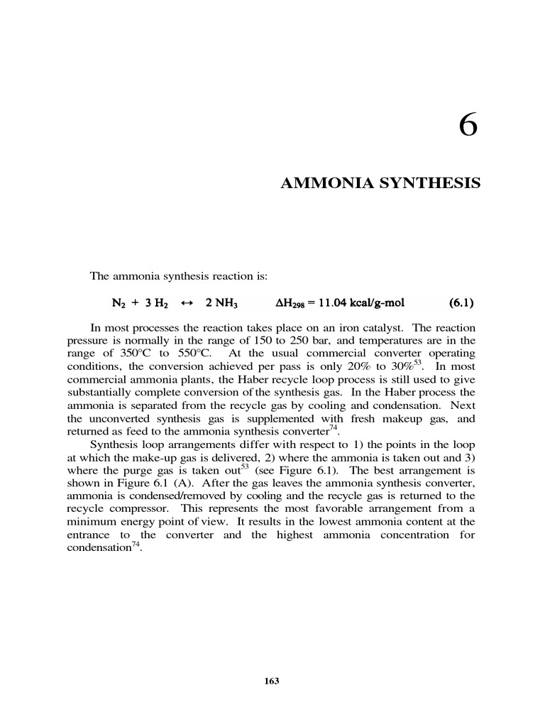 Synthesis Loop Pdf Ammonia Chemical Engineering