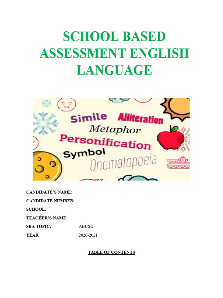 Final English Sba | Download Free PDF | Domestic Violence | Self Esteem