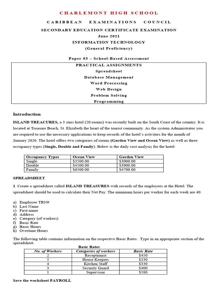 SBA 2020 - 2021 Question | PDF | Worksheet | Payroll Tax
