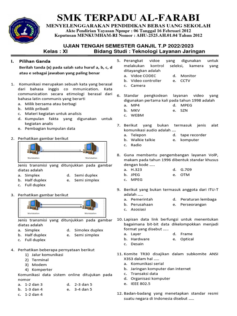 Soal TJK Kelas XI Fix | PDF | Komputer | Teknologi & Rekayasa