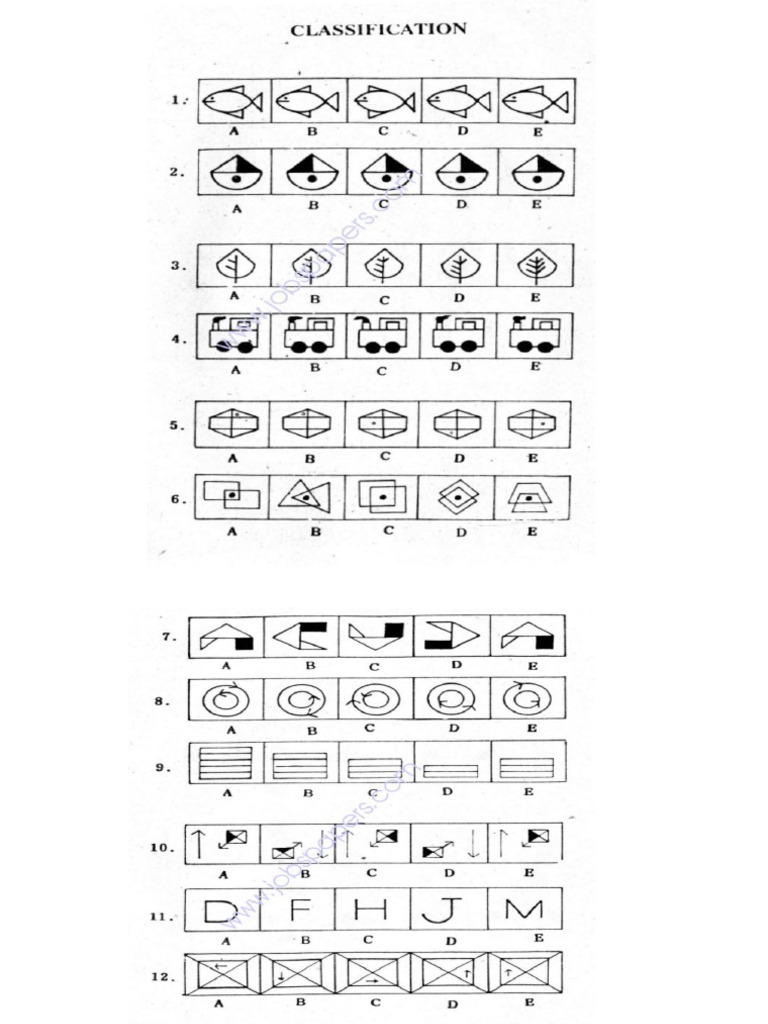 Non Verbal Intelligence Test Classification 1 1 | PDF