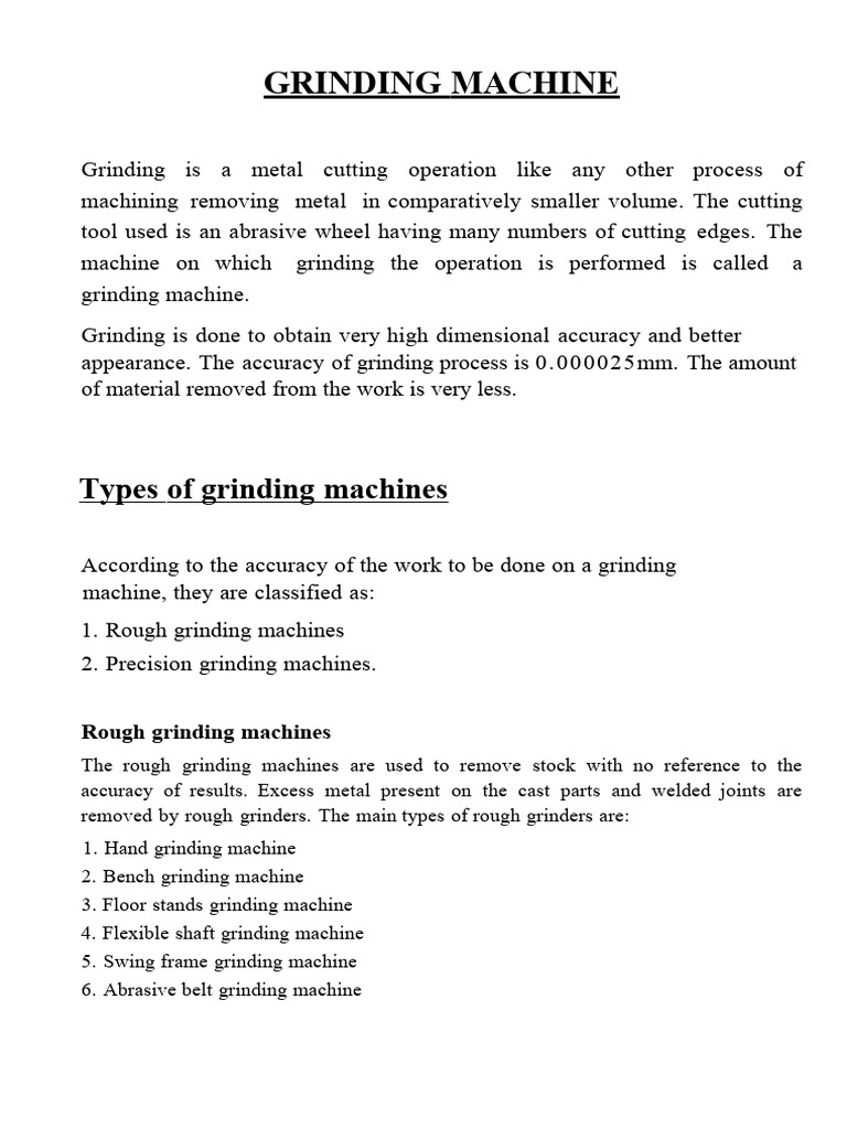 Grinding | PDF | Grinding (Abrasive Cutting) | Cutting Tools