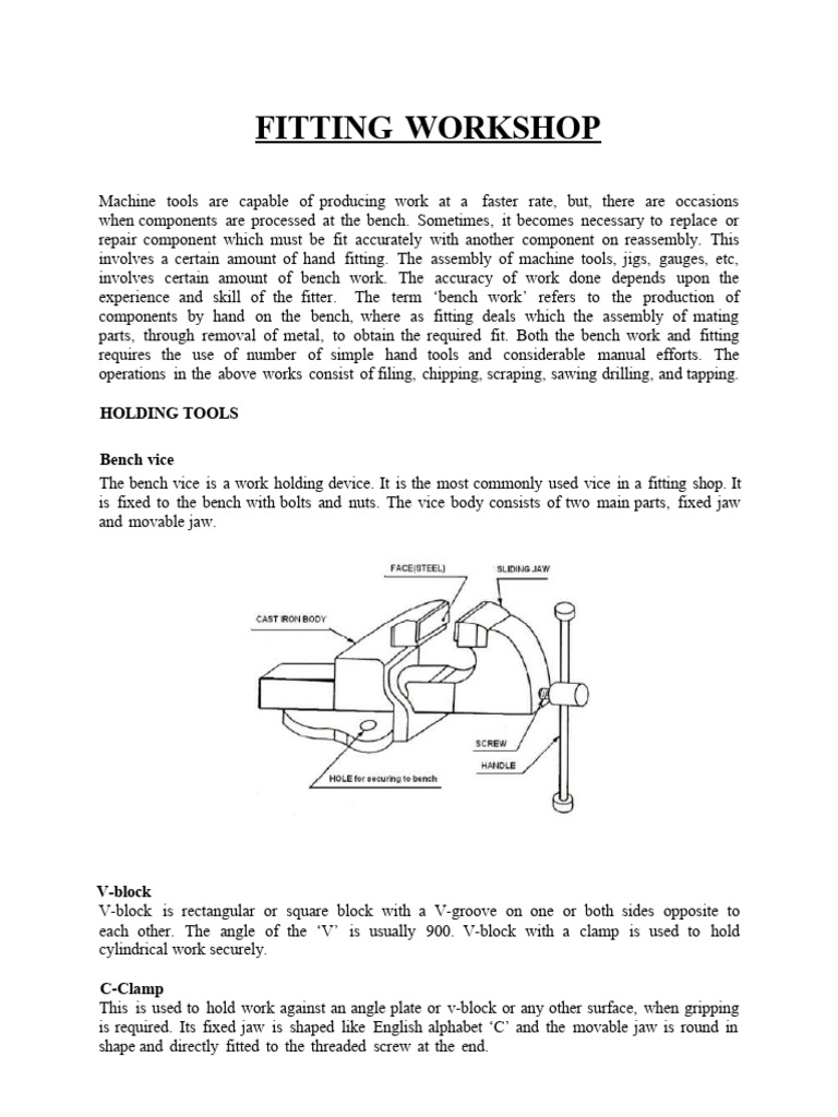 Tools and Techniques in Fitting Workshop | PDF | Home & Garden ...